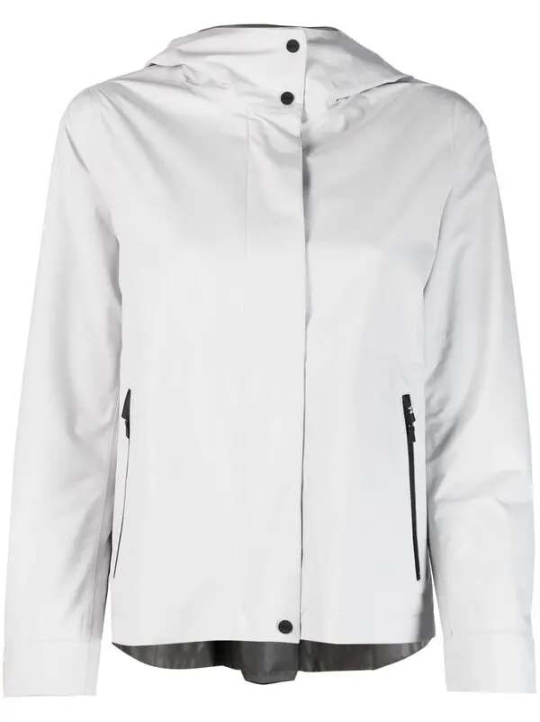 Herno Pleat-detail Rain Jacket - Grey