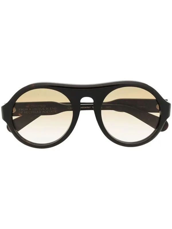 Chloé Pilot-style Logo-embellished Sunglasses - Black