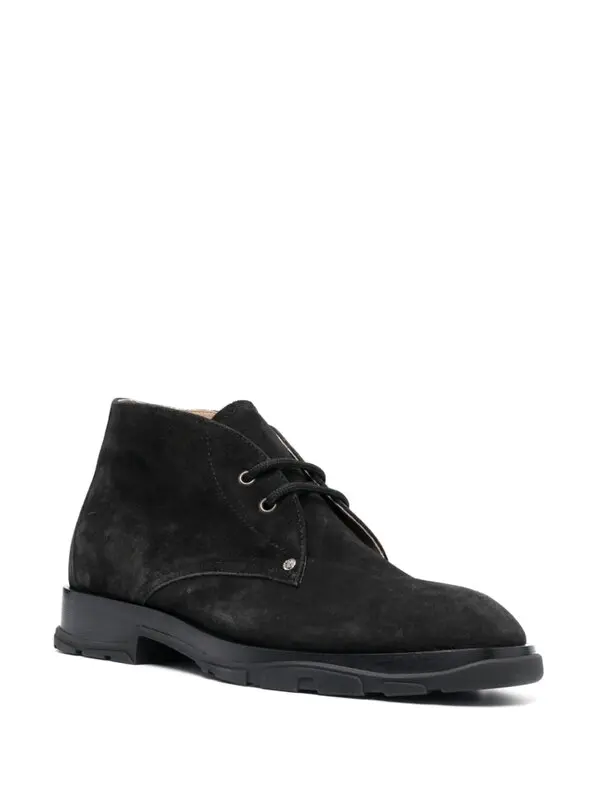 Alexander McQueen Lace-up Suede Boots - Black