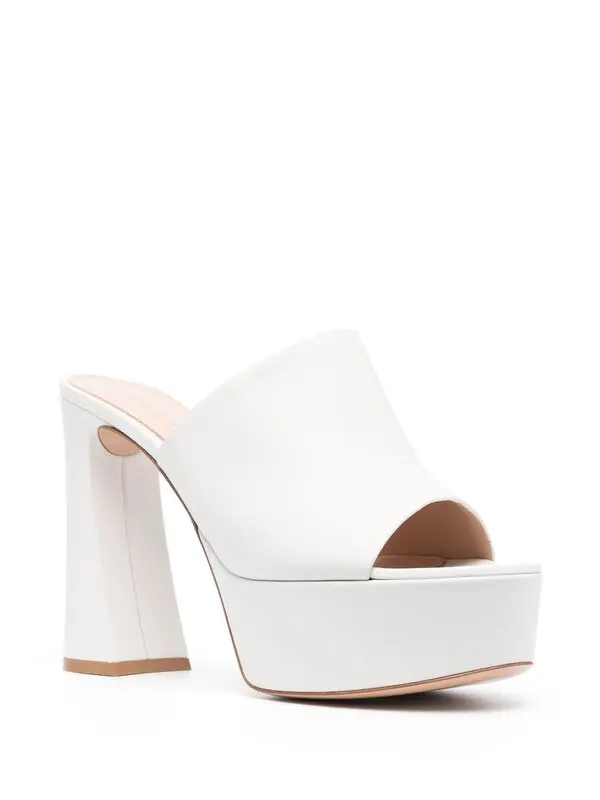 GIANVITO ROSSI 130mm Leather Sandals - White