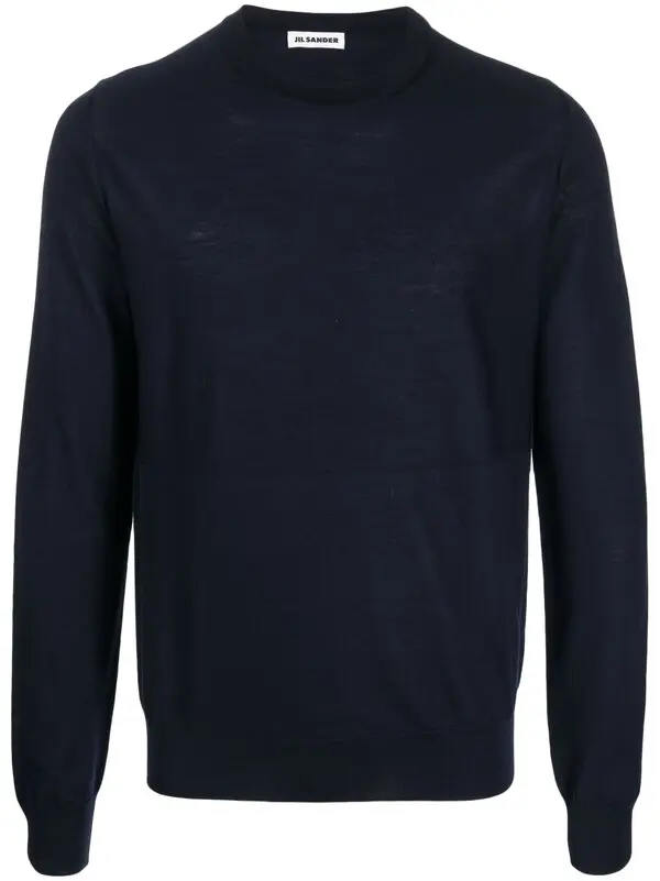 JIL SANDER Crew Neck Jumper - Blue