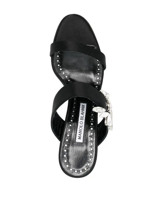 Manolo Blahnik 100mm Chivela Sandals - Black