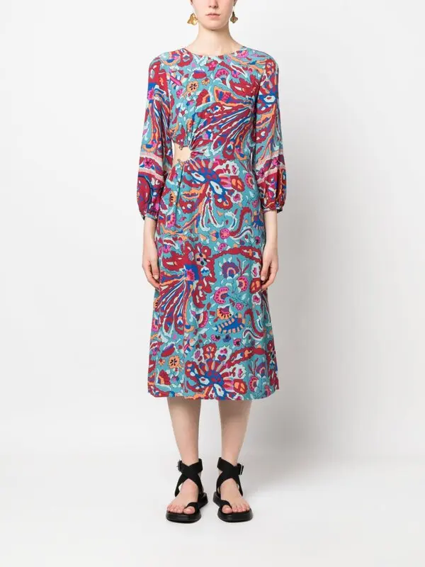 Ba&sh Monica Floral-print Midi Dress