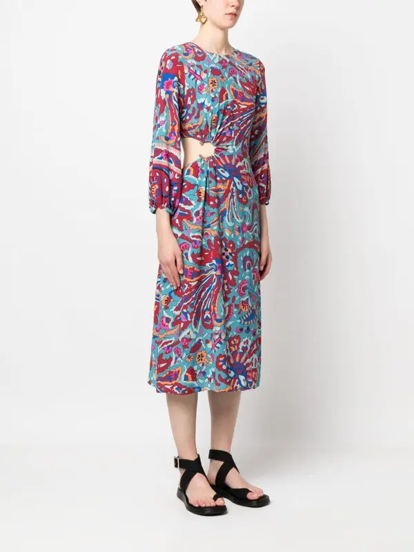 Ba&sh Monica Floral-print Midi Dress