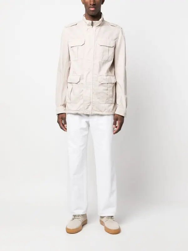 Herno Zip-up Utility Jacket - Neutrals