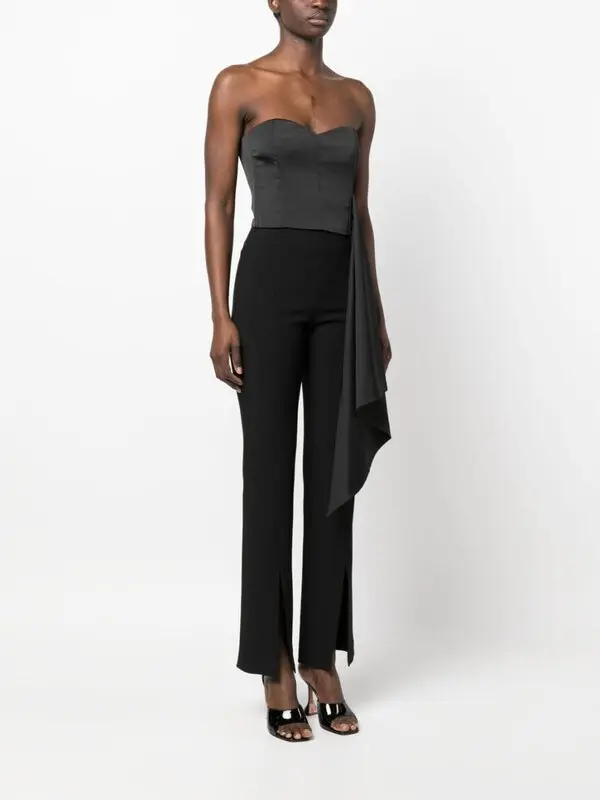 GESTUZ Draped-detailing Crop Top