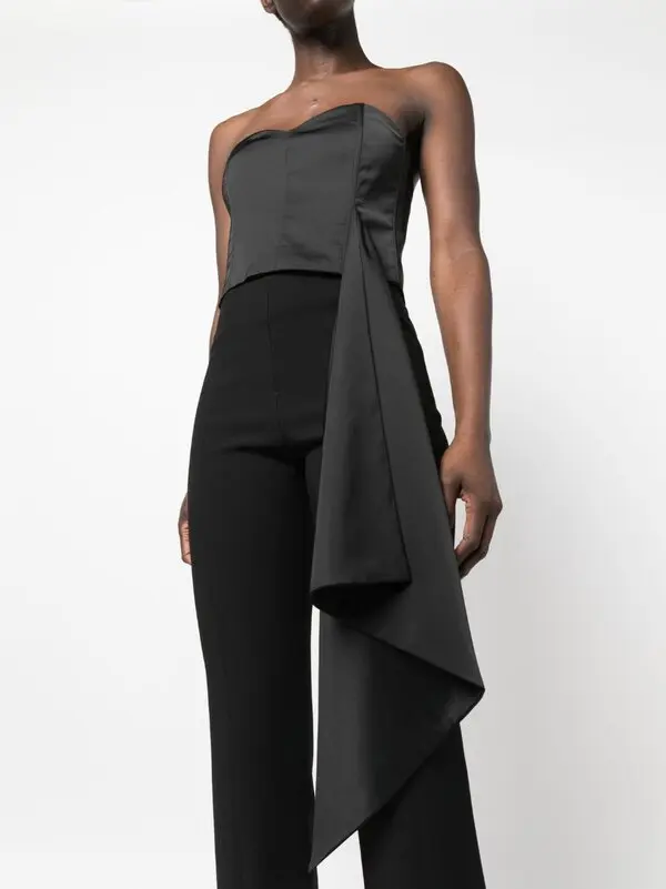 GESTUZ Draped-detailing Crop Top