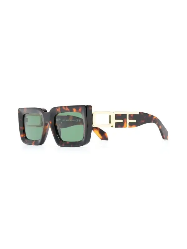 Off-White Tortoiseshell Square-frame Sunglasses