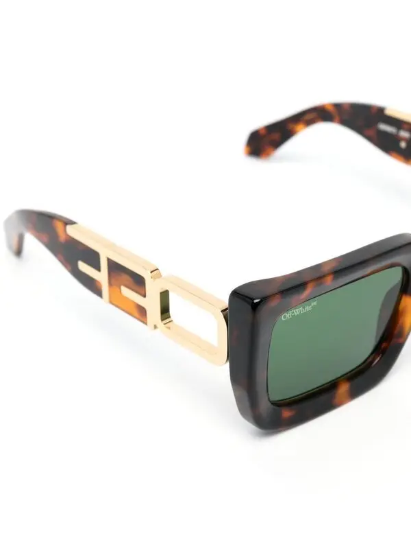 Off-White Tortoiseshell Square-frame Sunglasses