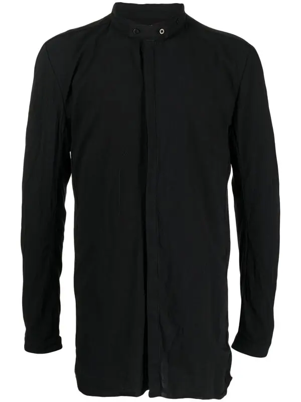Boris Bidjan Saberi Stand-up-collar Cotton Shirt - Black