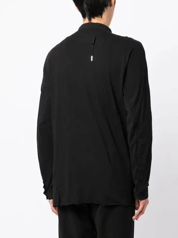 Boris Bidjan Saberi Stand-up-collar Cotton Shirt - Black