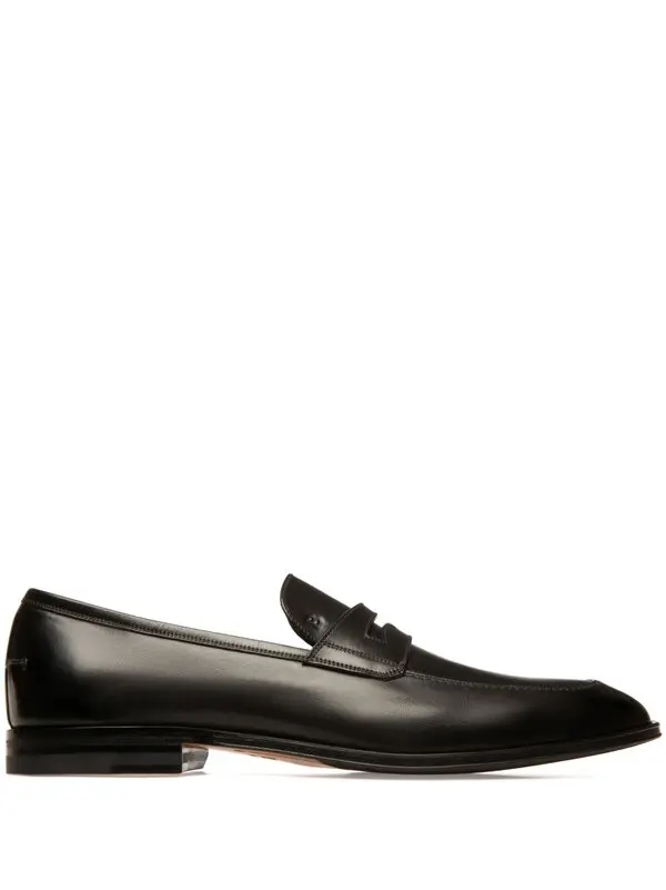 Bally Webb Leather Loafers - Black