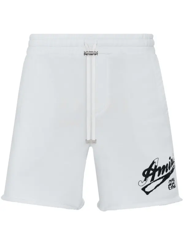 Amiri Embroidered Logo Cotton Shorts