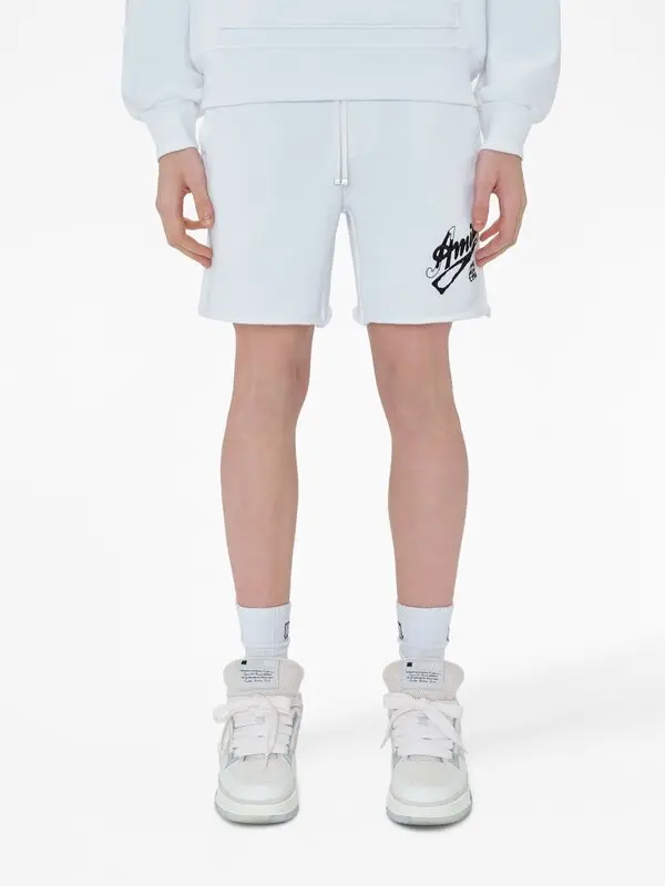Amiri Embroidered Logo Cotton Shorts