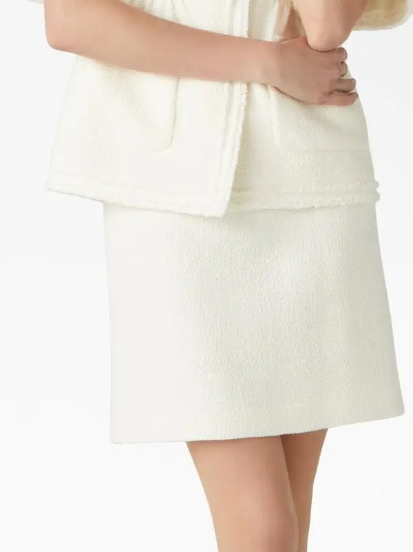 St. John Textured Tweed Skirt