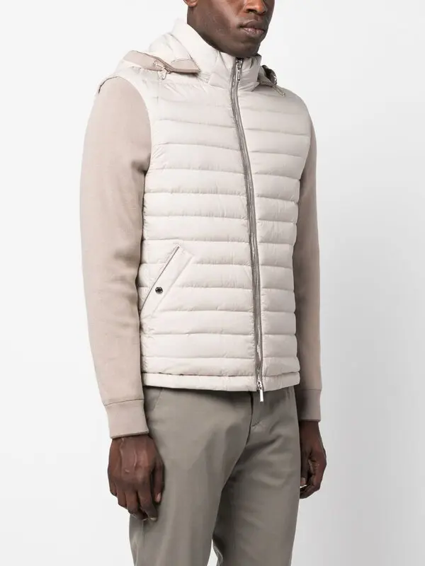 MOORER Padded Bomber Jacket - Neutrals