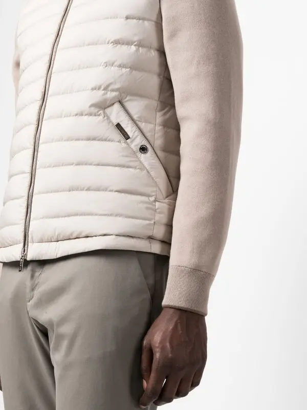 MOORER Padded Bomber Jacket - Neutrals