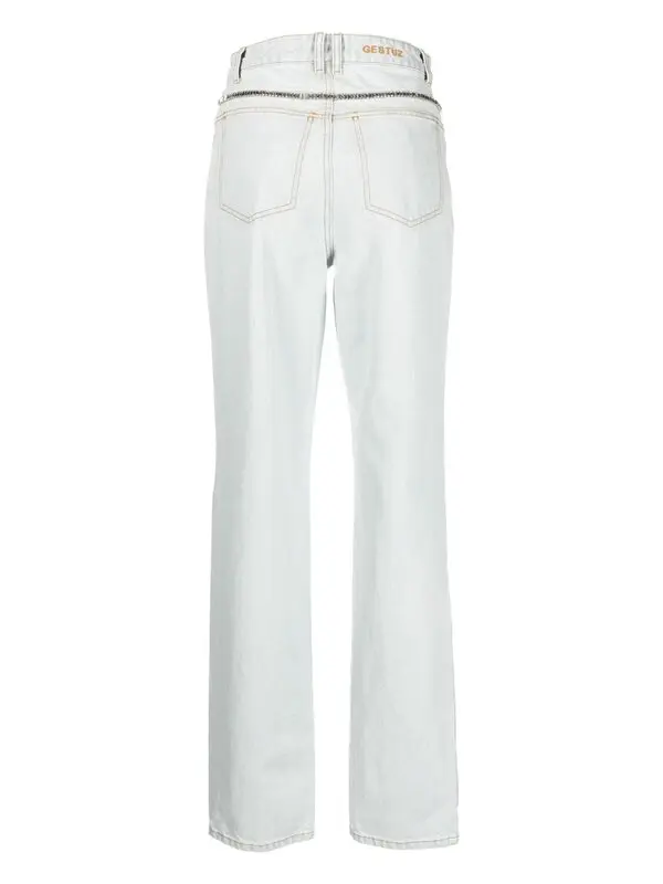 GESTUZ Mid-rise Straight-leg Jeans
