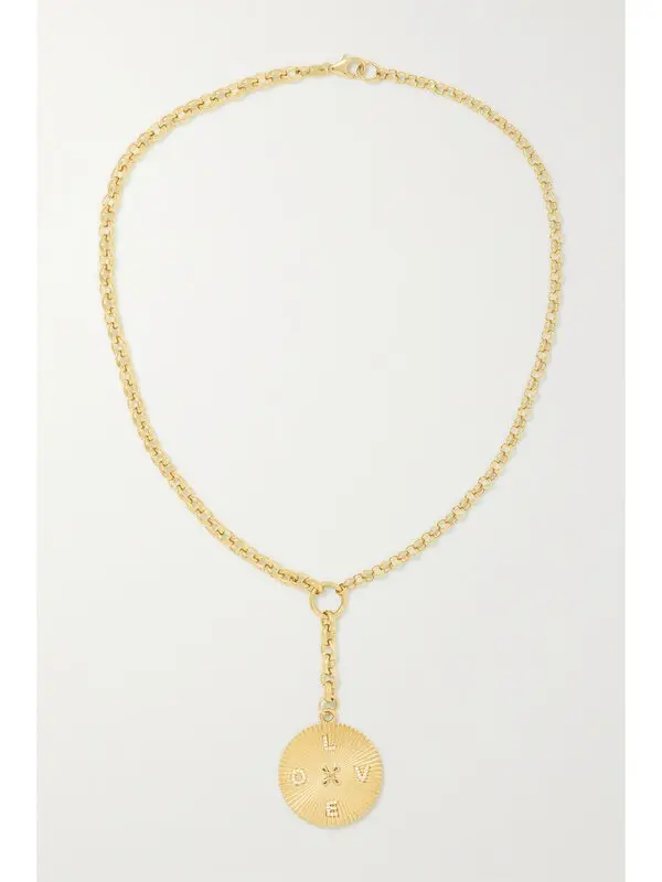 FOUNDRAE Love 18-karat Diamond Belcher Chain Necklace
