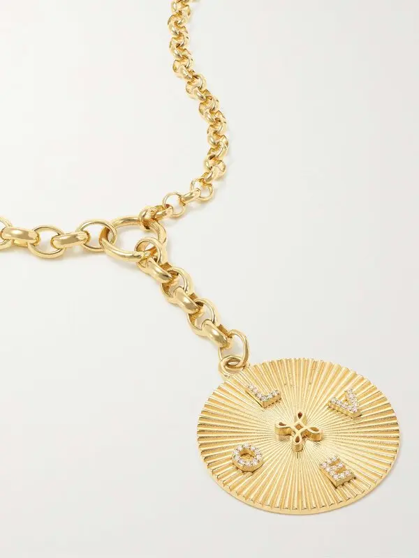 FOUNDRAE Love 18-karat Diamond Belcher Chain Necklace