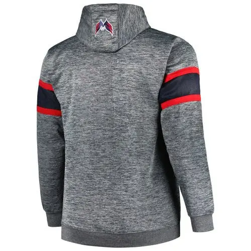 Profile Washington Capitals Big & Tall Stripe Pullover Hoodie