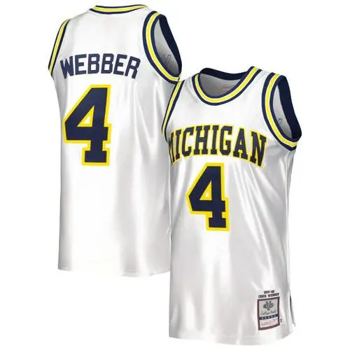 Mitchell & Ness Chris Webber Michigan Wolverines 1991/92 Authentic Jersey - White