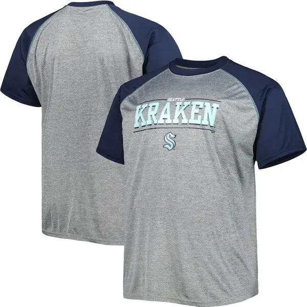 Profile Seattle Kraken Big & Tall Logo Raglan T-shirt