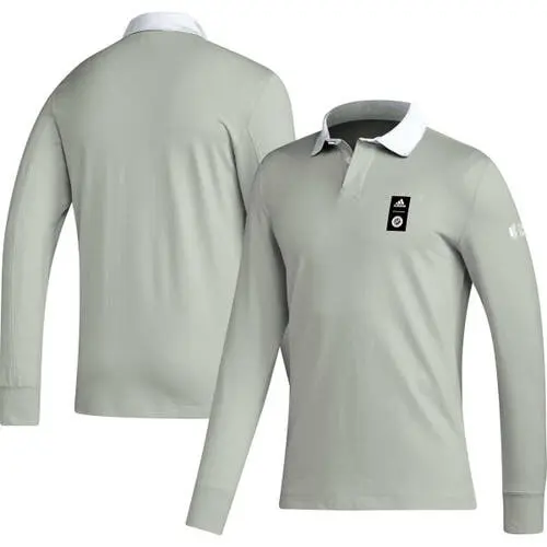 Adidas 2023 Player New England Revolution Travel Long Sleeve Polo - Gray