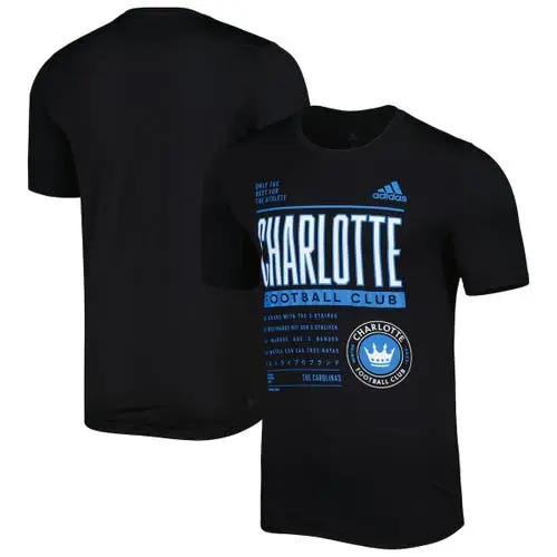 Adidas Charlotte Fc Club Dna Performance T-shirt - Black
