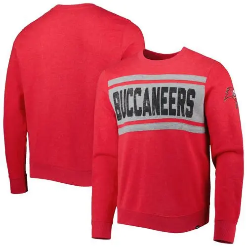'47 Heathe Tampa Bay Buccaneers Bypass Tribeca Pullover Sweatshirt