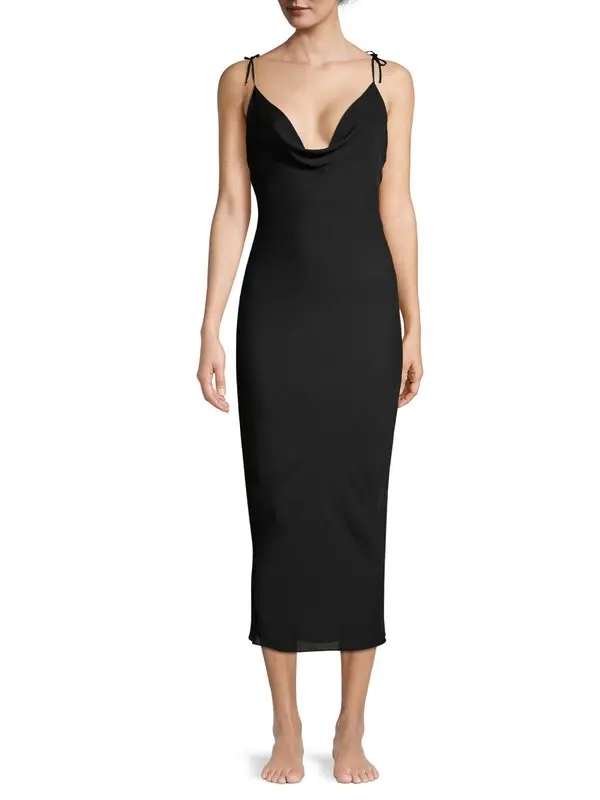 Kiki De Montparnasse Tie Strap Midi Slip Dress