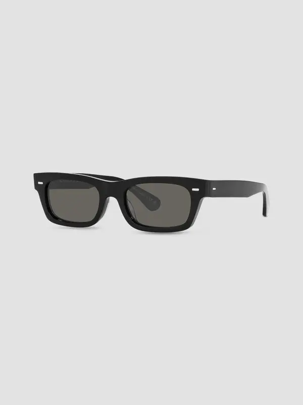 Oliver Spencer Kasdan 48mm Rectangle Solid Sunglasses - Black
