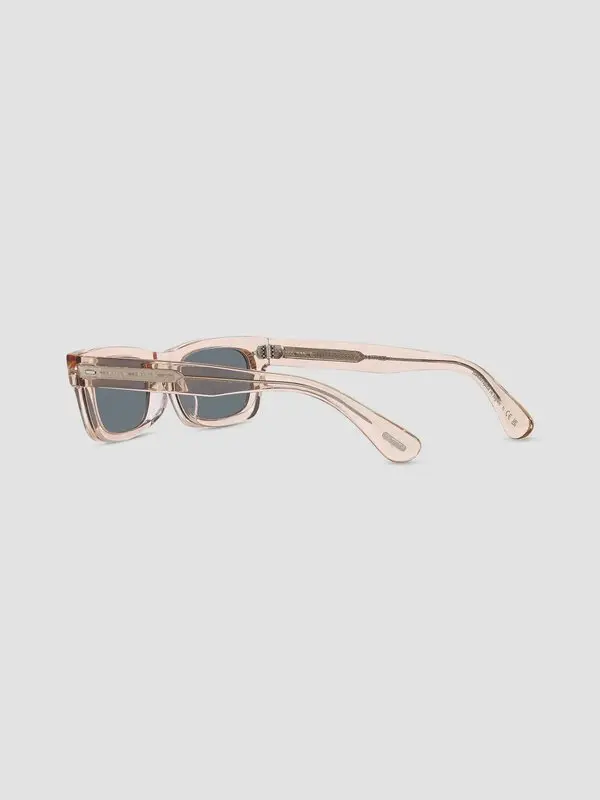 Oliver Spencer Kasdan 48mm Rectangle Solid Sunglasses - Rose Gold