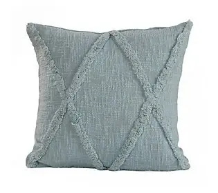 OX BAY TRADING CO. Ox Bay Diamond Tufted Cotton Throw Pillow, 18' X 18 - One-color