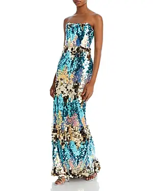 BRONX AND BRONCO Farah Strapless Gown