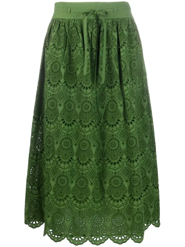 Ulla Johnson Clarabella Eyelet-detail Skirt