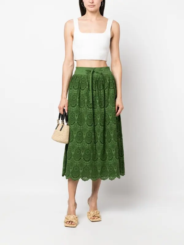 Ulla Johnson Clarabella Eyelet-detail Skirt