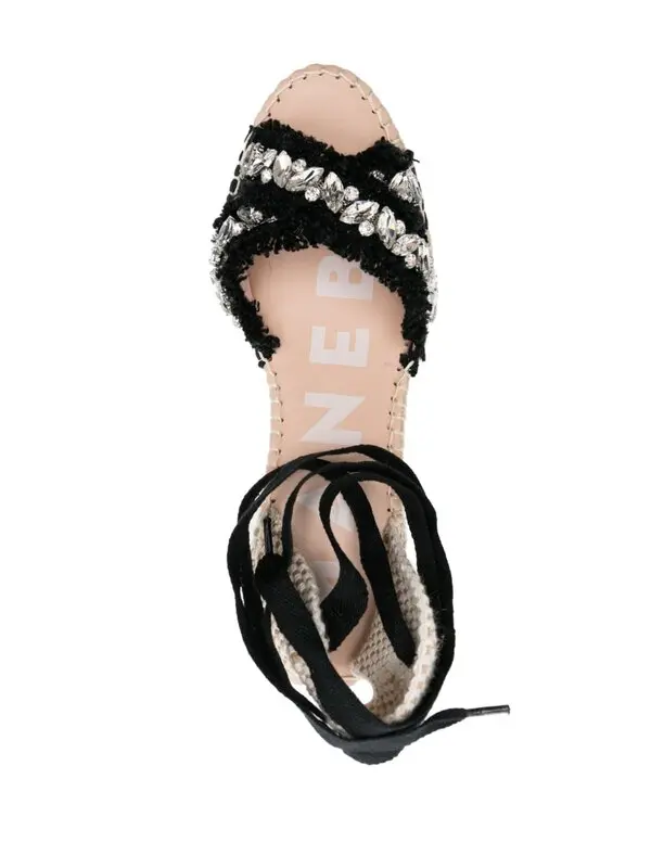 Manebí 110mm Crystal-embellished Wedge Espadrilles