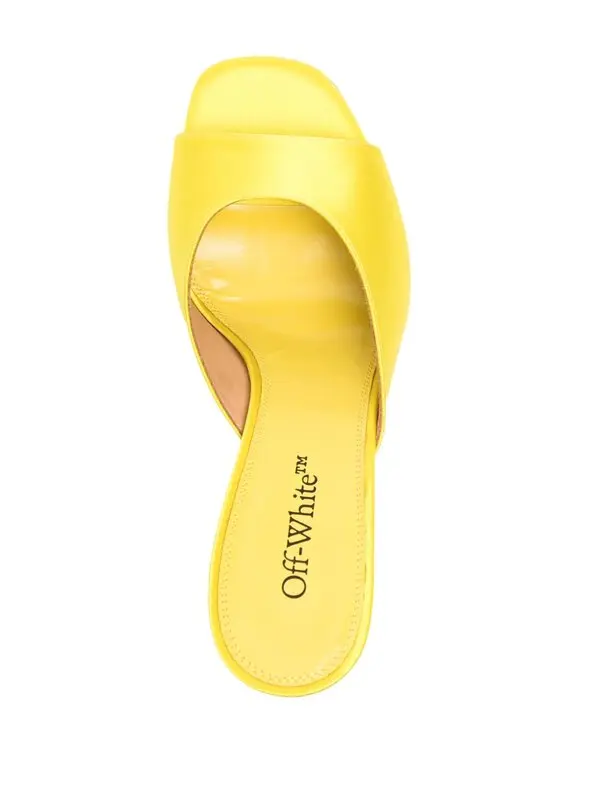 Off-White 100mm Pop Lollipop Satin Sandals - Yellow