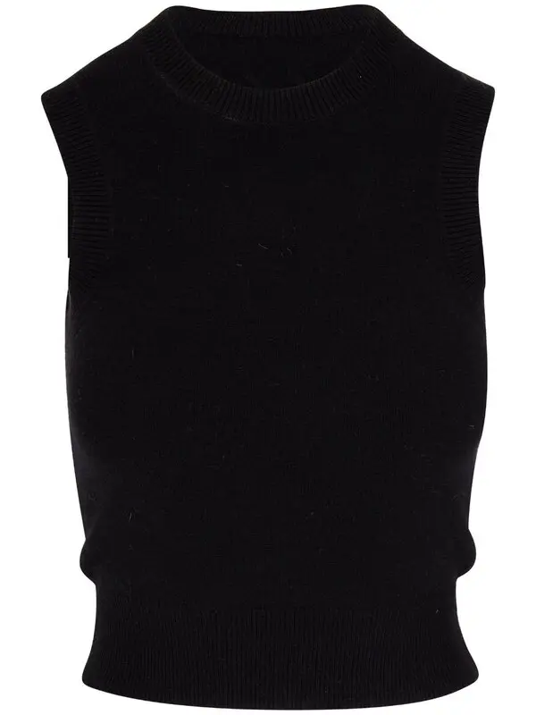 NILI LOTAN Knitted Cashmere Vest - Black