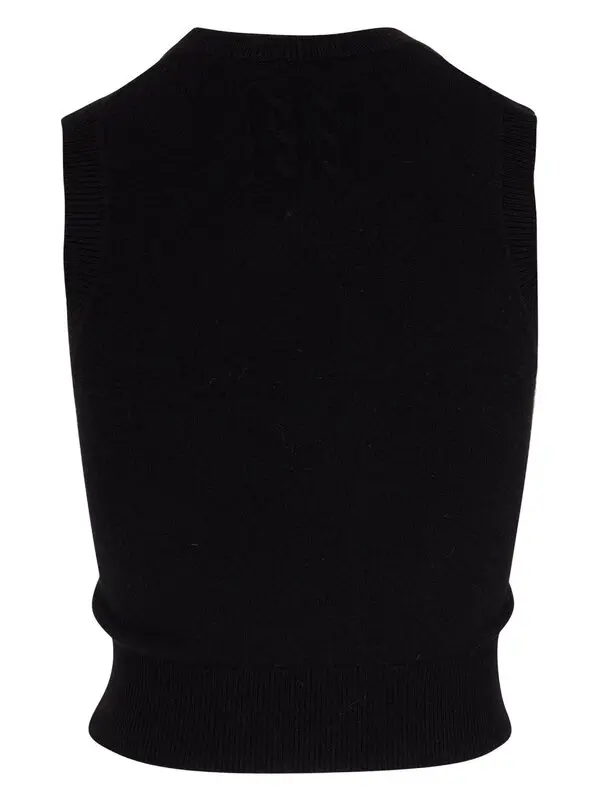 NILI LOTAN Knitted Cashmere Vest - Black