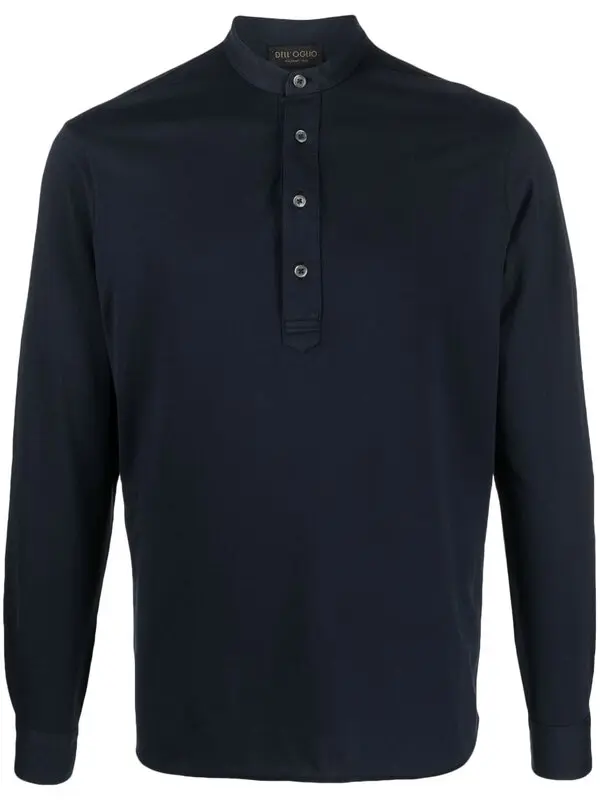 DELL'OGLIO Collarless Polo Shirt