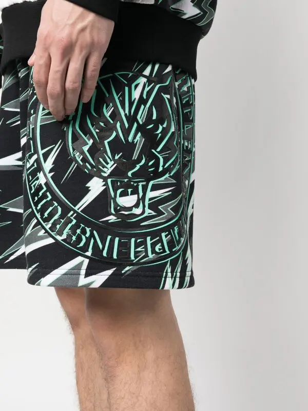 PLEIN SPORT Tiger-print Jogging Shorts