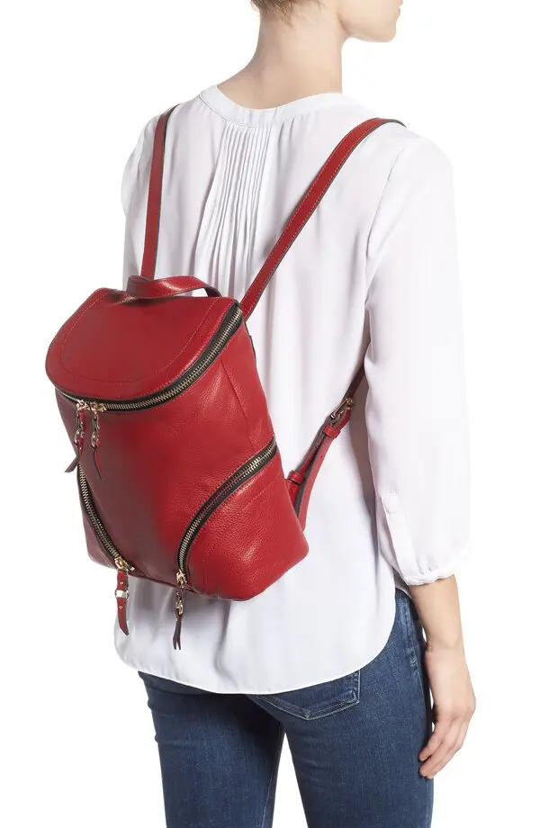 black katja leather backpack vince camuto Vince Camuto Katja Leather Backpack - Pepper Berry