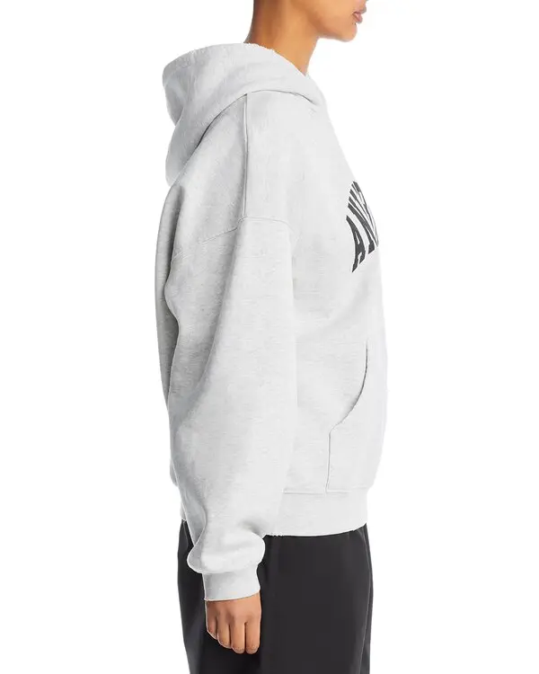 ANINE BING Harvey Logo Hoodie - Grey Melange