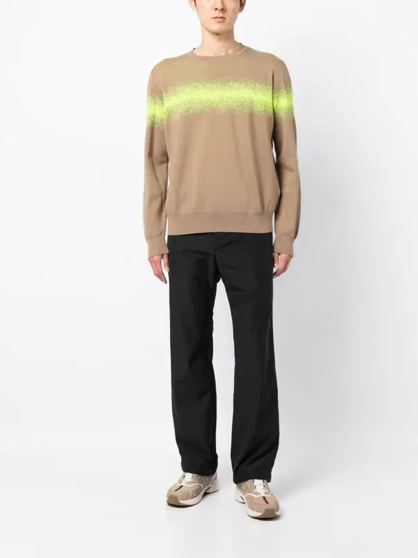 Herno Spray-paint Effect Knit Sweatshirt - Brown