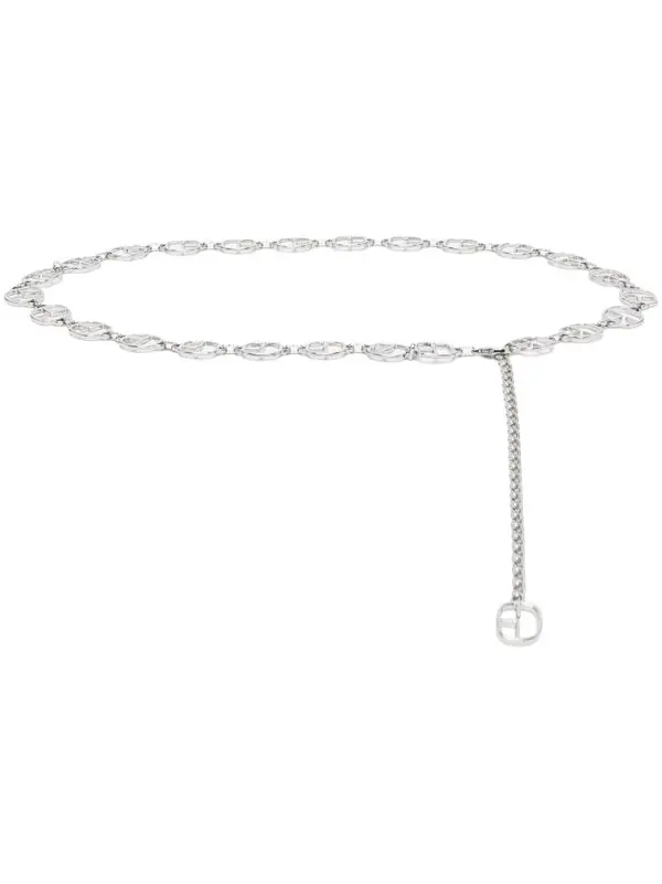 Claudie Pierlot Chain Monogram Belt - Silver