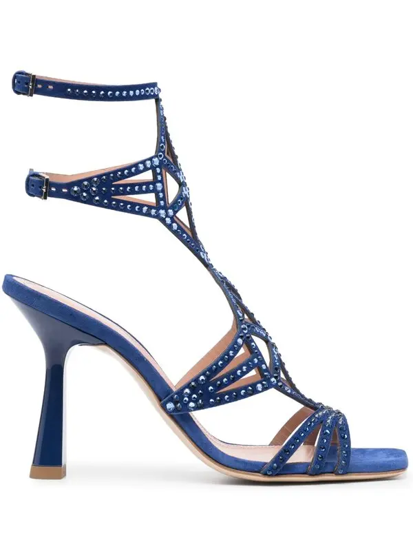 Alberta Ferretti Embellished Square-toe Sandals