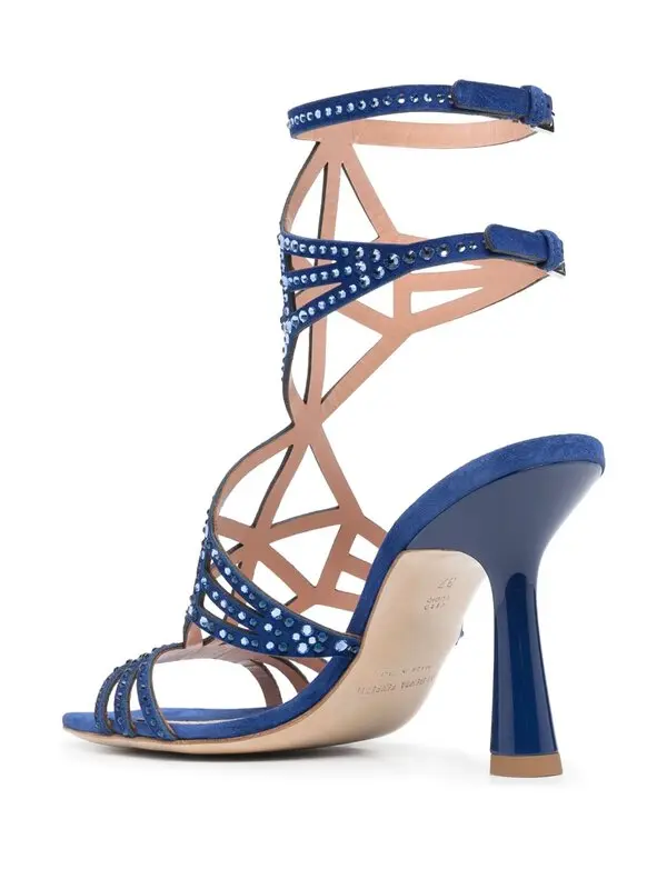 Alberta Ferretti Embellished Square-toe Sandals