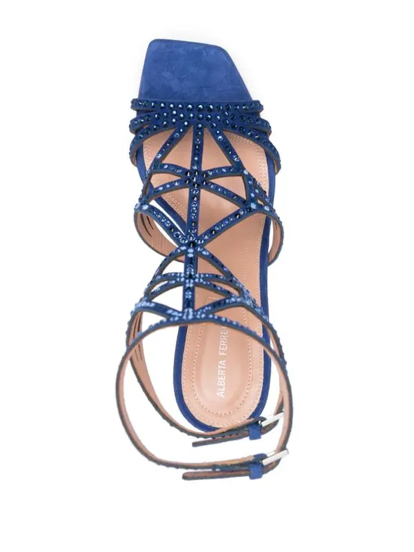 Alberta Ferretti Embellished Square-toe Sandals
